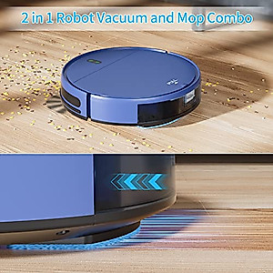 ZCWA Robot Vacuum, Robot Vacuum and Mop Combo with Schedule, Self-Charging Robot Vacuum Cleaner Compatible with WiFi/APP/Alexa, Perfect for Pet Hair, Hard-Floor and Carpet