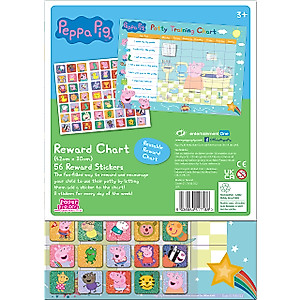 Paper Projects 01.70.30.022 Peppa Pig Potty and Toilet Training Reward Chart and 56 Sparkly Stickers, Pink