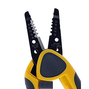 IDEAL INDUSTRIES INC. 45-915 Kinetic Reflex T-Stripper - 10-20 AWG, Wire Stripper with Thumb Rest, Plier Nose, Slide Lock, Textured Grips