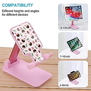 Summer Pattern with Camera Cell Phone Stand Foldable Adjustable Cellphone Holder Desktop Dock Compatible with iPhone Switch Tablets (4-13")