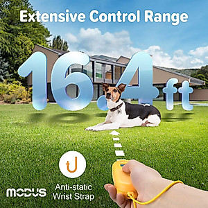 MODUS Ultrasonic Dog Barking Control Device,3 in 1 Sonic Bark Deterrent with LED Light Dog Training Tool&Behavior Aids, Rechargeable Anti Barking Device, Barking Silencer for Dogs(Indoor & Outdoor)