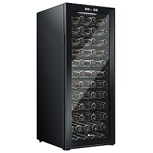 KingChii 80 Bottle Wine Cooler Refrigerator - Intelligent Digital Control Wine Fridge, Low Noise Operation, Freestanding Wine Refrigerator for Kitchen and Home
