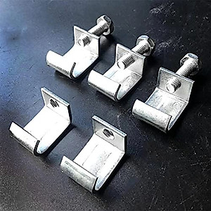 BOOHAO 12 pcs Galvanized Steel Flange Clamp G Clamp Duct G Clamps Ventilation Duct Flange for Rectangular Duct Connection System
