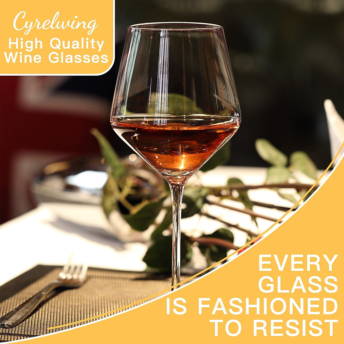 Cyrelwing Large Red Wine glasses set of 4-28oz Extra Large Red Wine Glasses set of 4 with stem-Hand Blown Crystal Big Red Wine Glasses-Light,Thin,Wine tasting Large Cabernet Sauvignon Glasses