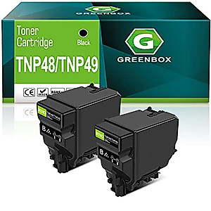 GREENBOX Compatible TNP48 TNP49 Toner Cartridge Replacement for Konica TNP48 TNP49 for Minolta Bizhub C3351 C3851FS C3350 C3850 C3850FS C3350 C3850 C3850FS Printer A5X0130 (10,000 Pages, 2 Black)