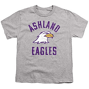 Ashland University Official Ashland Eagles Logo Unisex Youth T Shirt,Athletic Heather, X-Large