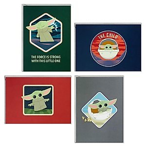 Hallmark Star Wars Valentine's Day Cards for Kids, Baby Yoda (12 Blank Cards with Envelopes) for May the 4th, Thank You, Any Occasion