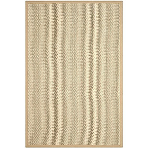 SAFAVIEH Natural Fiber Collection Accent Rug - 4' x 6', Beige, Sisal Design, Easy Care, Ideal for High Traffic Areas in Entryway, Living Room, Bedroom (NF475B)