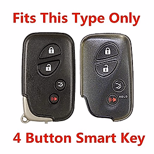 RPKEY Leather Keyless Entry Remote Control Key Fob Cover Case Protector Compatible with ES350 GS300 GS350 GS430 GS450h ISC IS250 IS350 LS460 LS600h HYQ14AAB 89904-50380 89904-30270