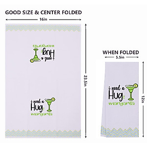 LXOMILL Margarita Funny Kitchen Towels, Margarita Taco Lovers Gifts, I Need A Huge Margarita, Cute Hostess, House Warming Gift