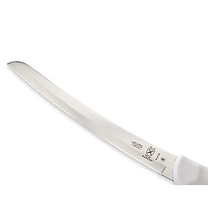 Mercer Culinary Ultimate White 10" Curved Wavy Edge Bread Knife, White