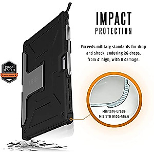 URBAN ARMOR GEAR UAG Designed for Microsoft Surface Pro 7 Plus, Pro 7, Pro 6, Pro 5th Gen (2017) (LTE), Pro 4 Feather-Light Rugged [Black] Aluminum Stand Military Drop Tested Case