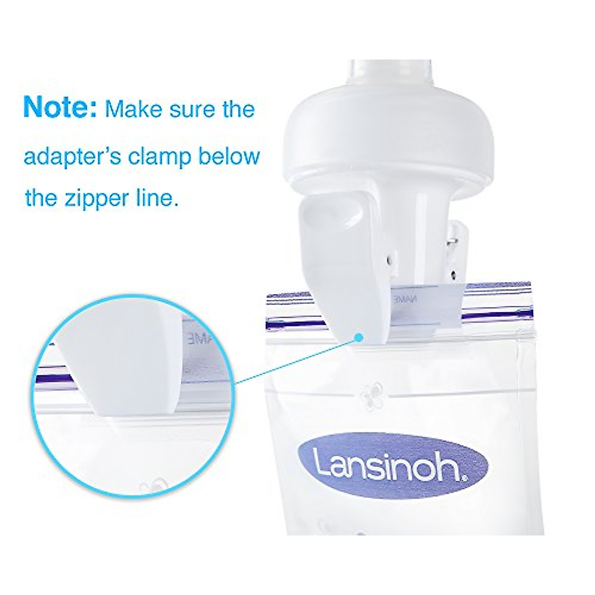 Papablic Breastmilk Storage Bag Adapters for Spectra S1 S2, Avent Comfort Wide Mouth Flanges to Pump into Lansinoh, NUK breastmilk Storage Bag