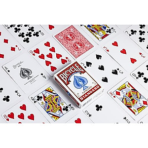 Bicycle Standard Index (Black/Red), Pack of 4