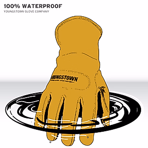 Youngstown Glove 11-3285-60-L Flame Resistant Waterproof Leather Utility Lined with Kevlar Gloves, Large