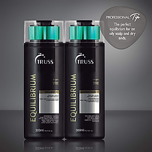 TRUSS Equilibrium Conditioner and Shampoo Set Bundle with Scrub Therapy Scalp Exfoliant Treatment