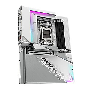 GIGABYTE B650E AORUS STEALTH ICE Motherboard - Supports AMD Ryzen 9000 CPUs- 12+2+2 phases VRM- up to 8000MHz DDR5 (OC)- 1xPCIe 5.0 M2 + 3xPCIe 4.0 M.2- Wi-Fi 7-2.5GbE LAN- USB 3.2 Gen 2x2