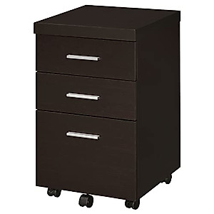 Coaster Home Furnishings Skylar 3-Drawer Mobile Storage Cabinet Cappuccino