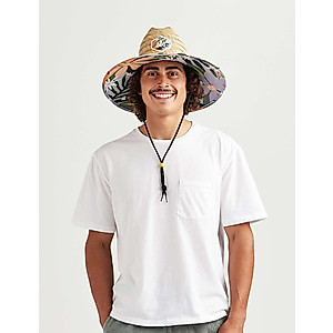 Straw Hat for Men & Women | Lifeguard Hat, Beach Hat & Sun Hat | UPF 50+ Wide Brim for Sun Protection | One Size | Blackout | Hemlock