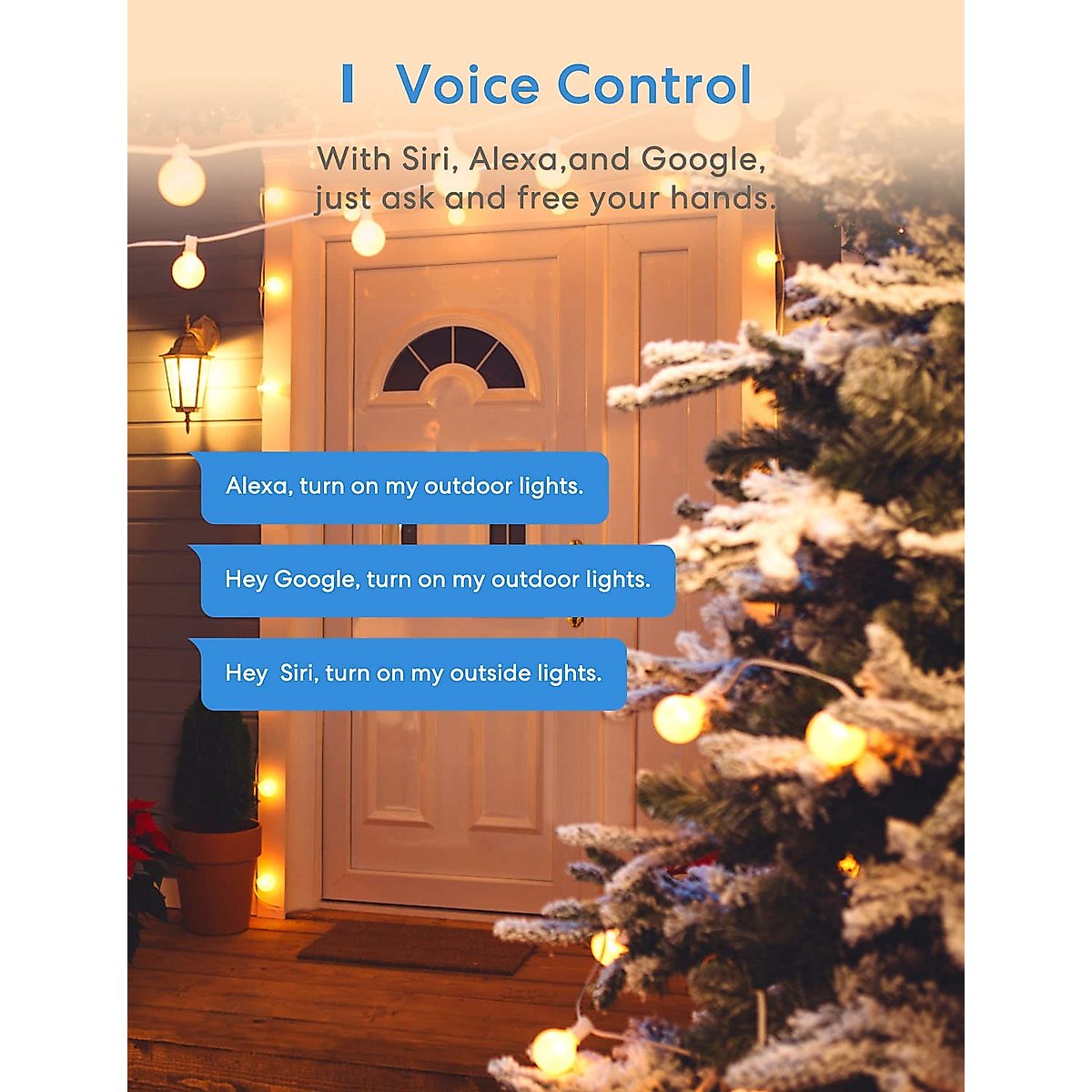 meross Smart Outdoor Plug, Waterproof WiFi Outdoor Outlet, Compatible with Apple HomeKit, Amazon Alexa, Google Assistant and SmartThings, Remote Control, Timer, FCC and ETL Certified