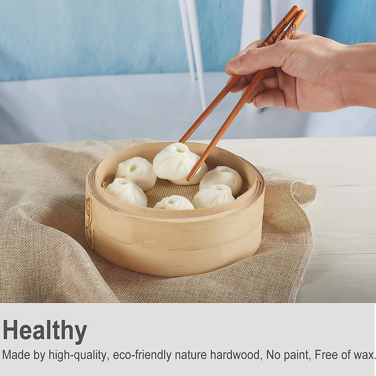 Chopstick Reusable Chinese Panda Chopsticks with Holder and Carrying Bag Chinese Traditional Stylish Set（2 Pairs）