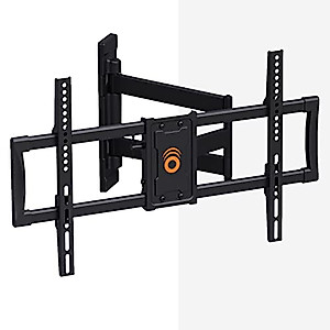 ECHOGEAR Corner TV Wall Mount for Big TVs - 24 Inches of Extension Plus Smooth Full Motion - Mount TVs Up to 65" in The Corner Or Up to 75" On A Flat Wall - Drilling Template & Cable Ties Included