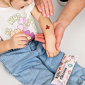 Kids Temporary Tattoos - Made in Europe Hypoallergenic, Pre-Cut, 50 Pcs Original Kid Tattoos, Designs with Sea World, Butterflies, Flowers, Motivational Words - Gift Tattoos for Boys and Girls