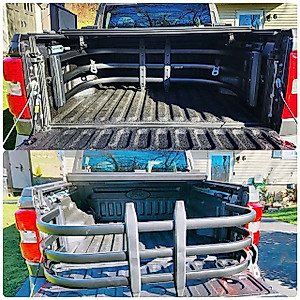 TKMAUTO Black Aluminum Truck Bed Extender for 2004-2023 Chevrolet Colorado & 2004-2022 GMC Canyon & 2012-2022 Nissan Frontier &2011-2023 Ford Ranger &2022-2023 Ford Maverick