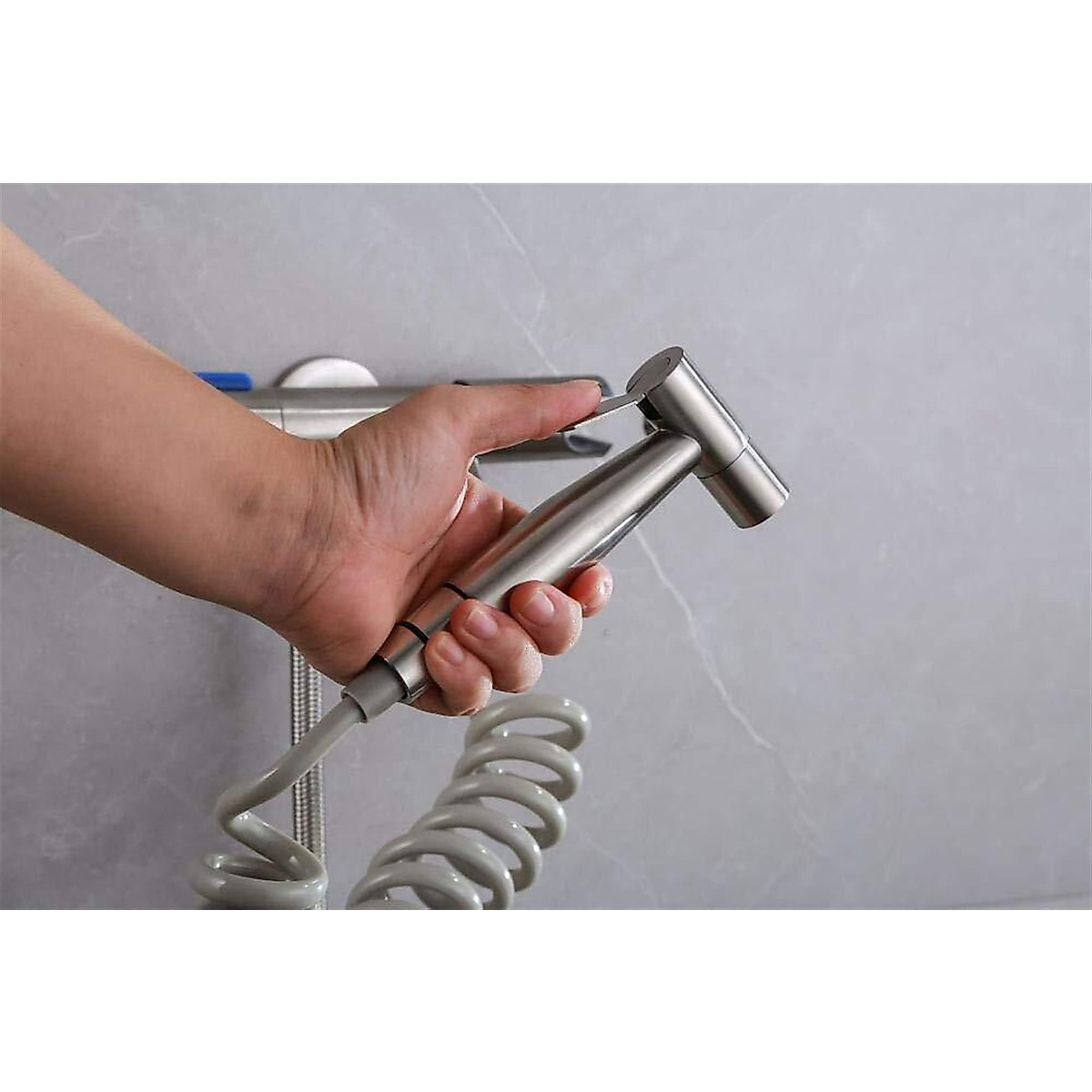 JIYTG Stainless Steel Portable Spray Kit Stainless Steel Toilet Partner Bidet Sprayer Bidet Handheld Spray Gun