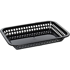 TableCraft 1077BK 10-3/4" Black Grande Platter Basket - Pack of 12
