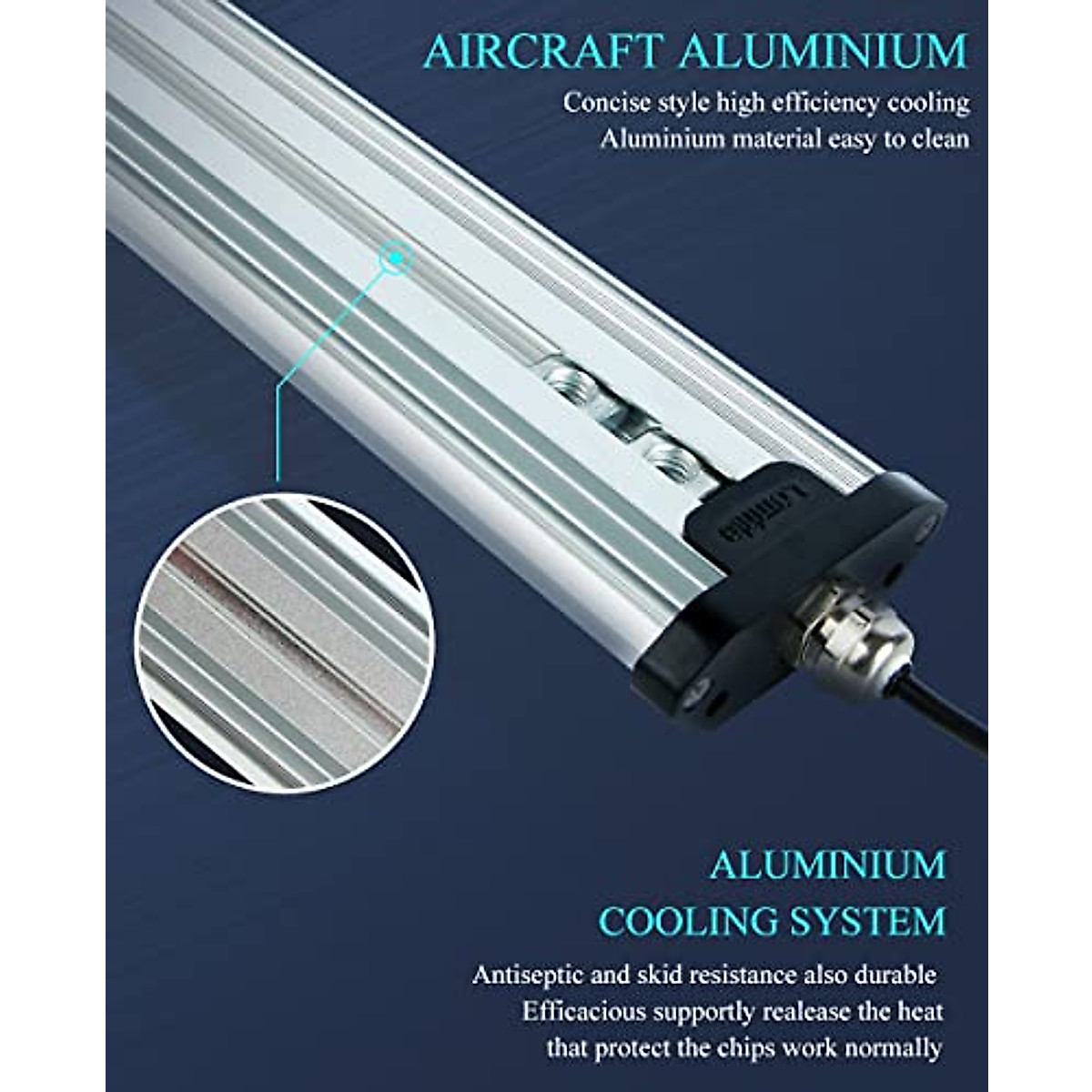 Lominie Full Spectrum Aquarium Light LED Fish Tank Lights Aquarium Lamp, with Extension Bracket and Hang Kits, Inline Timer, Aquarium Plant Light for 8"~15" Small Aquarium Freshwater Planted, BAR 15