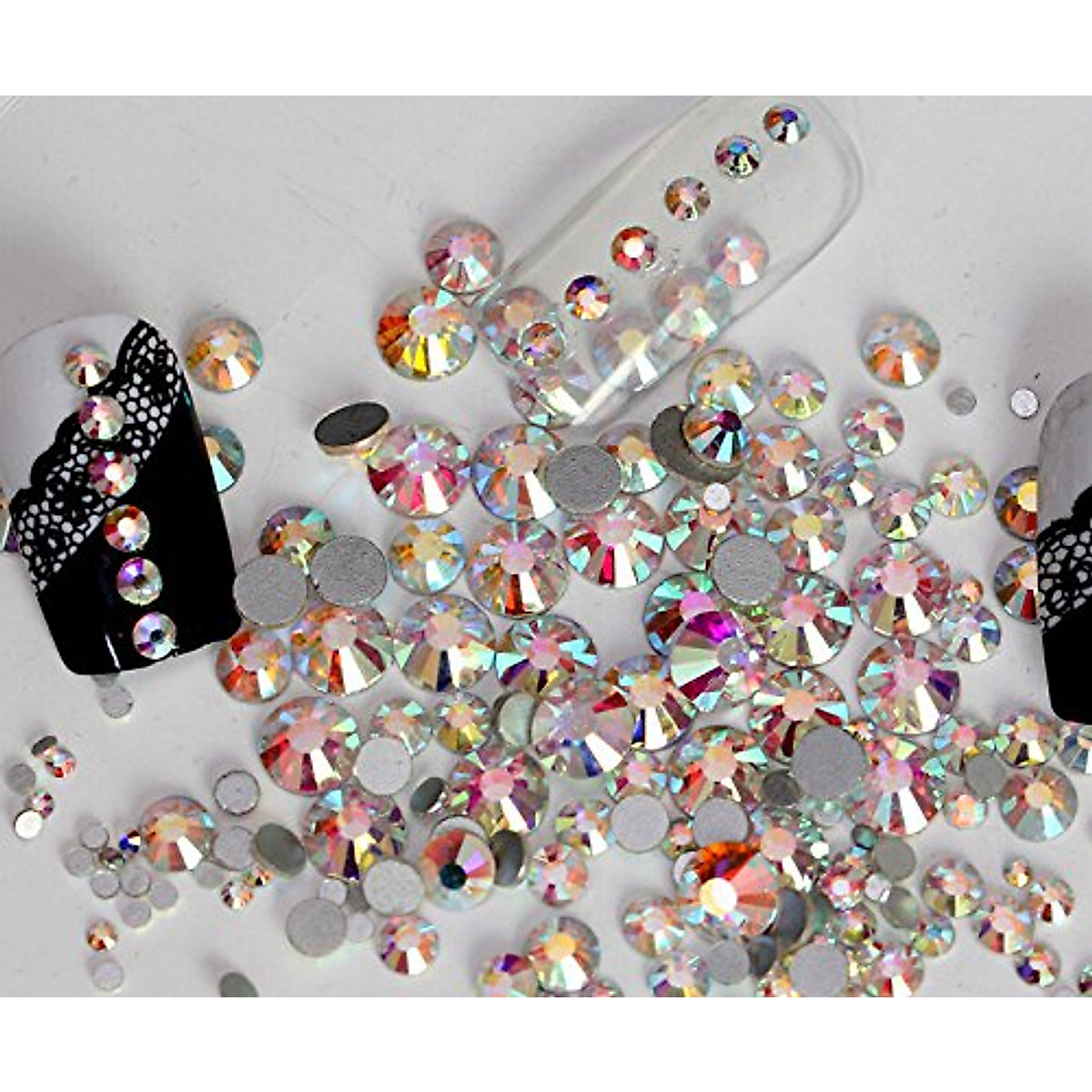 Jollin Glue Fix Crystal AB Flatback Rhinestones(ss20 1440pcs)