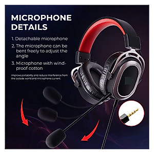 Compatible for HAVIT H2008d Wired Gaming Headset with 3.5mm Plug 50mm Drivers Surround Sound HD Mic Compatible for PS4 PS5 Xbox PC Laptop Gamer Headphone (Color : 7.1 USB and 3.5mm)