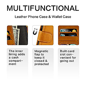 MILEGAO Case for Oppo Reno 6 Pro+ 5G, Magnetic PU Leather Wallet-Style Business Phone Case,Fashion Flip Case with Card Slot and Kickstand for Oppo Reno 6 Pro Plus 5G 6.55 inches-Lightbrown Yellow