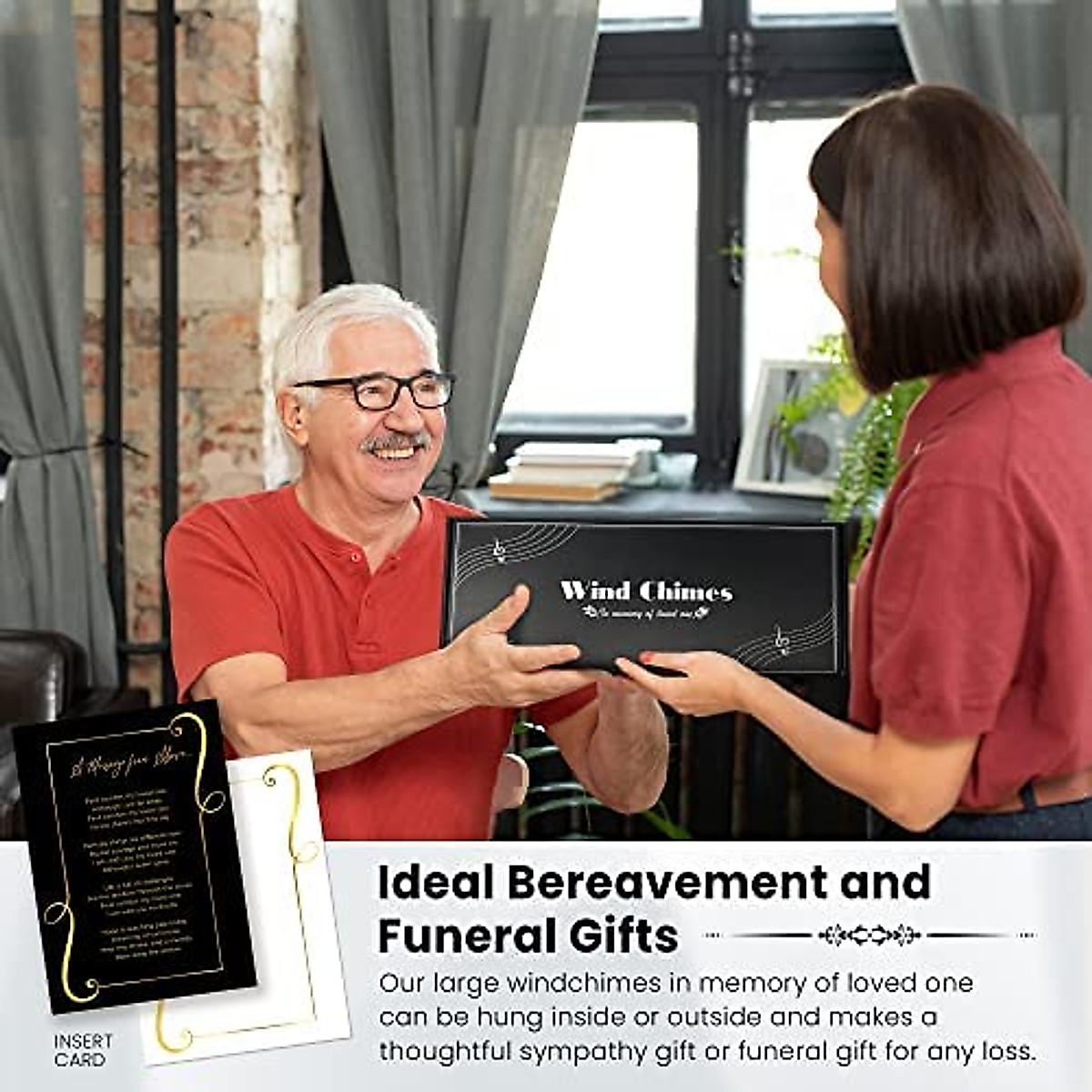 Personalized Memorial Wind Chimes Sympathy Memorial Gifts For Loss Of Father Or Memorial Gifts For Loss Of Mother Remembrance Windchimes Loss Of A Loved One, Memory Bereavement & Funeral Gifts