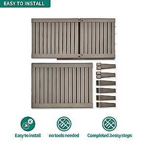 YITAHOME Chaise Outdoor Lounge Chairs with Adjustable Backrest, Multi-Functional Patio Loungers Easy Assembly & Lightweight, Waterproof Poolside Chaise Lounge with 265lbs Capacity - Taupe