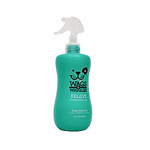 Wags & Wiggles Relieve Anti-Itch Spray for Dogs | Waterless Dry Shampoo for Dogs With Dry, Itchy, Or Sensitive Skin | Kiwi Scent Your Dog Will Love, 12 Ounces, Anti-Itch Spray - Kiwi