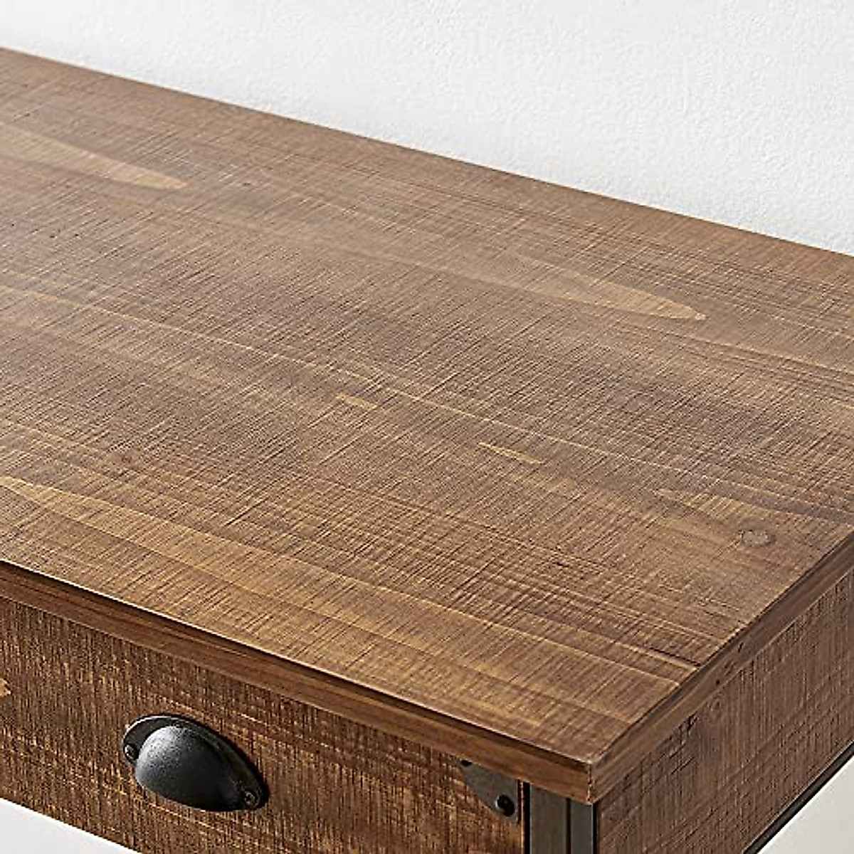 FirsTime & Co. Brown Wilshire Desk, Writing Desk, Compact Computer or Laptop Desk for Home Office, Wood and Metal, Farmhouse, 47.25 x 19.5 x 30 inches