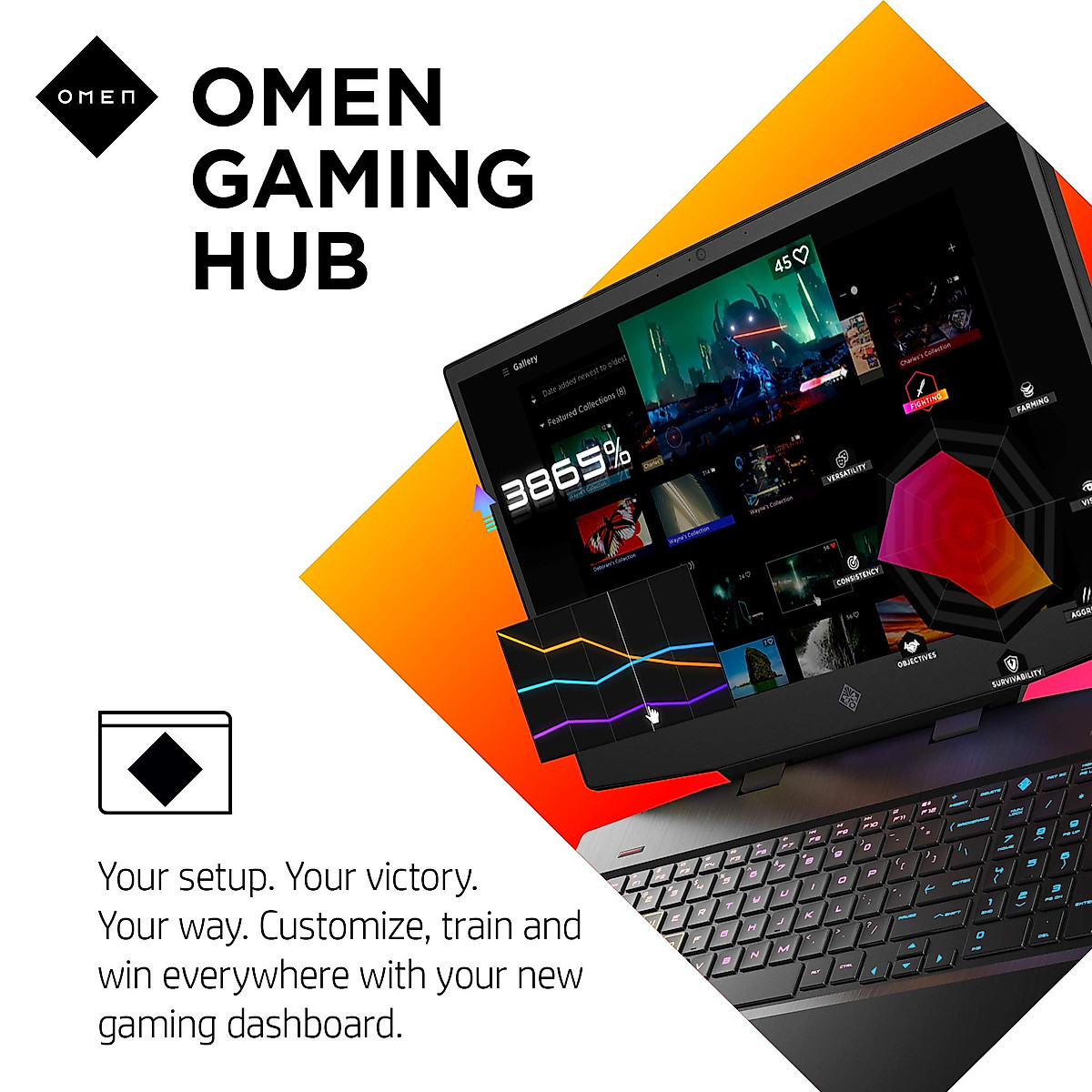 OMEN 15 Gaming Laptop, NVIDIA GeForce GTX 1660 Ti, Intel Core i7-10750H, 8 GB DDR4 RAM, 512 GB PCIe NVMe SSD, 15.6" Full HD, Windows 10 Home, RGB Keyboard (15-dh1020nr, 2020 Model)