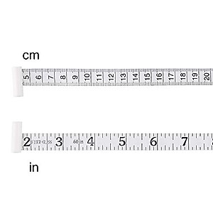 Larcele White Body Measuring Tape Double Scale Measurement Tape JC-01