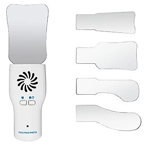 Yuland Dental Electric LED Photography Mirror Automatic Defogging Imaging Occlusal Reflector Mirror, Wireless Charger & Fan with 4 Interchangeable Mirrors, FBA Shipment