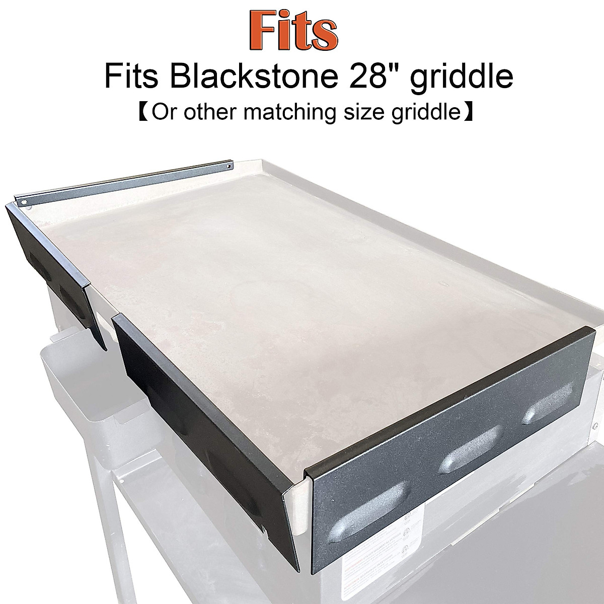 EasiBBQ 5022 Wind Guards for Blackstone 22" Griddle Grill, Griddle Accessories for Blackstone, Wind Screens for Blackstone 22 Inch Tabletop Griddle, Heat Shield, Black