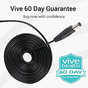 Vive Precision AC Adapter - Power Supply for Blood Pressure Monitor Models - 100-250V BP Compatible - DC 6V BPM Battery Charger - 6 feet Power Source Universal Converter - Extra Long 6 Foot Cord Plug