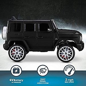 Kid Trax Electric Kids Luxury Mercedes Benz AMG G63 Car Ride-On Toy, 6 Volt Battery, Remote Control, Ages 3-5 Years, Black