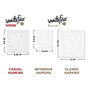Vanity Fair Everyday Napkins, 200 Count (Pack of 1) (Packaging Design May Vary)