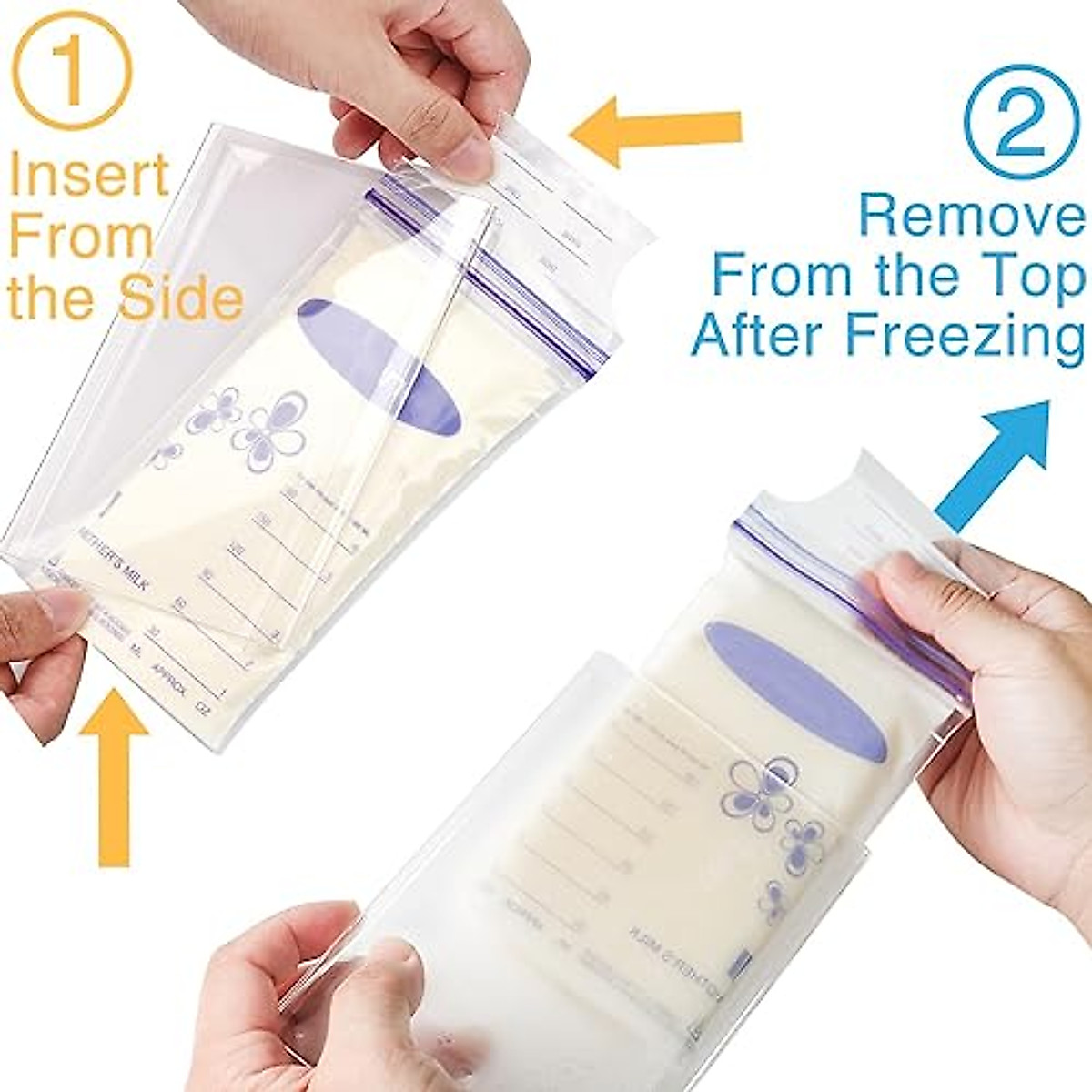 Freeze Flat Breast Milk Storage Bag |Breastmilk Freezer Flattener Kit Make Mother's Milk Bags Organizer Even to Save Refrigerator Space | Fit 3 4 5 6oz, 2-Pack