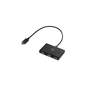 HP Hub for USB-C Laptops (USB-C to USB-A), Black (Z8W90AA)