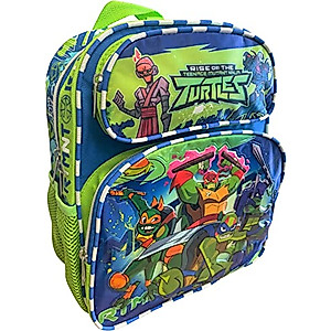 KBNL Ninja Turtles 12'' Toddler Size Backpack A19568, Blue and Red