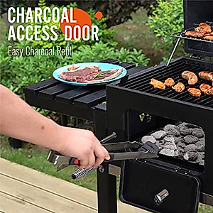 MFSTUDIO Oversize Charcoal Grill, Easy Clean with 794 SQ.IN. Extra Large Cooking Area, BBQ Grill For Outdoor Camping and Family & Friends Gathering, Black