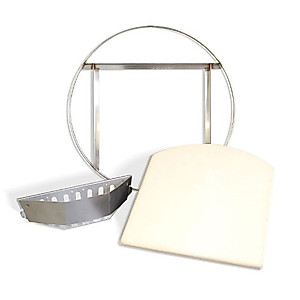 Made in USA Kettlepizza Pro 22 Kit - Outdoor Pizza Oven Kit for 22.5 Inch Kettle Grills. Includes Prograte, Tombstone & Aluminum Pro Peel